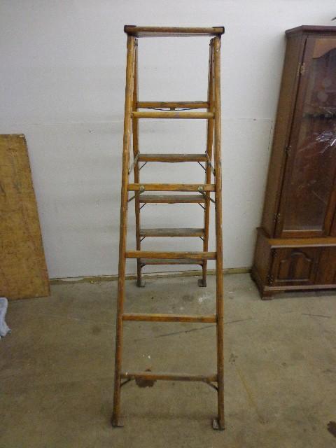 Step Ladder 6 Foot A Frame Wooden S... | April Tool Auction | K-BID
