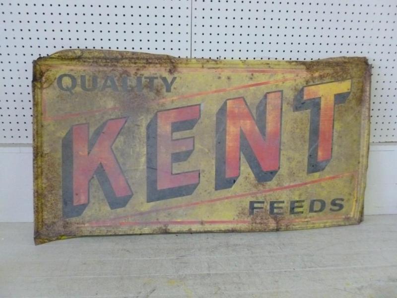 Large Vintage Kent Feeds metal sign... | Manannah #89 Collectibles ...