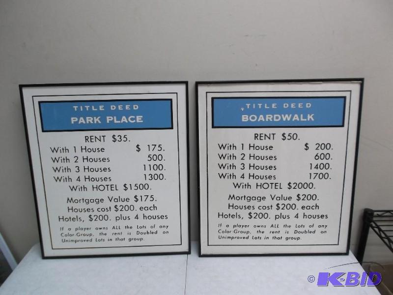 Large Monopoly Boardwalk & Park Place Fra... | #30 Furniture ...