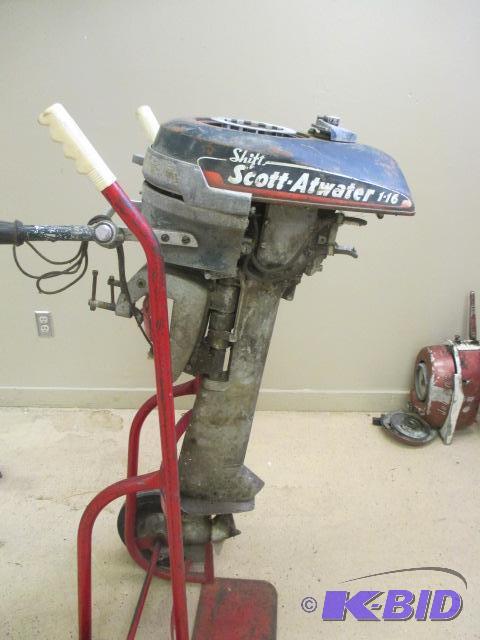 Vintage Scott-Atwater Outboard Motor 5hp 1-16 | August consignment ...