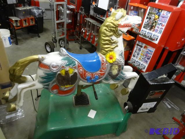 Coin operated horse ride. 25 cent. Works. Bri... | K & C Auctions ...