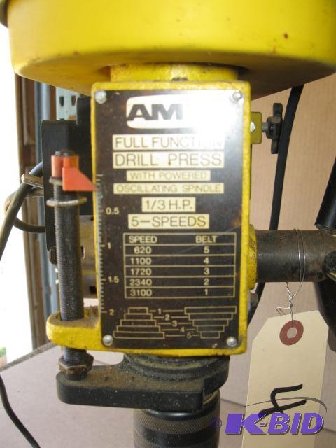 AMT drill press, 1/3 HP, 5 speed with oscilla... | FMGS 38 Woodworking ...