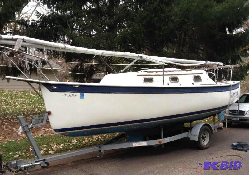 #145 Seaward, 23' Sailboat, Motor and Trailer - No Reserve! | K-BID