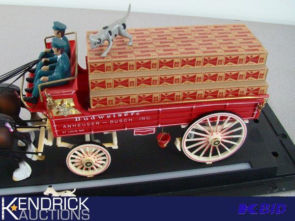 Vintage Budweiser Beer Wagon with 8 Clydesdale Horses Model | KA #121 ...