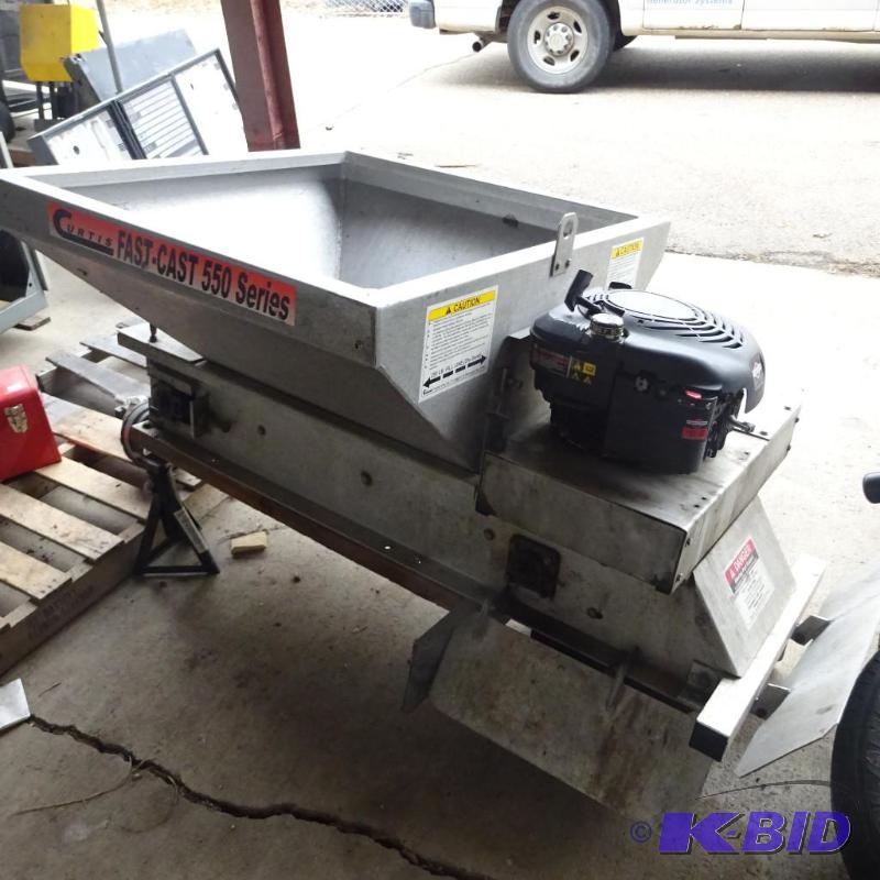 Curtis fast cast 550 salt sand spreader. All ... | K & C Auctions Medina Surplus Equipment | K-BID