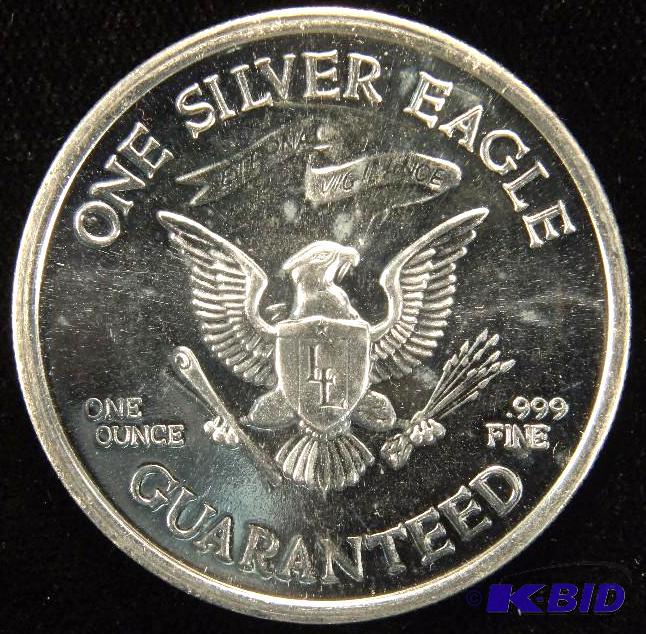 VINTAGE 1980 LIBERTY LOBBY SILVER ANNIVERSARY 1 Oz. .999 FINE SILVER ...